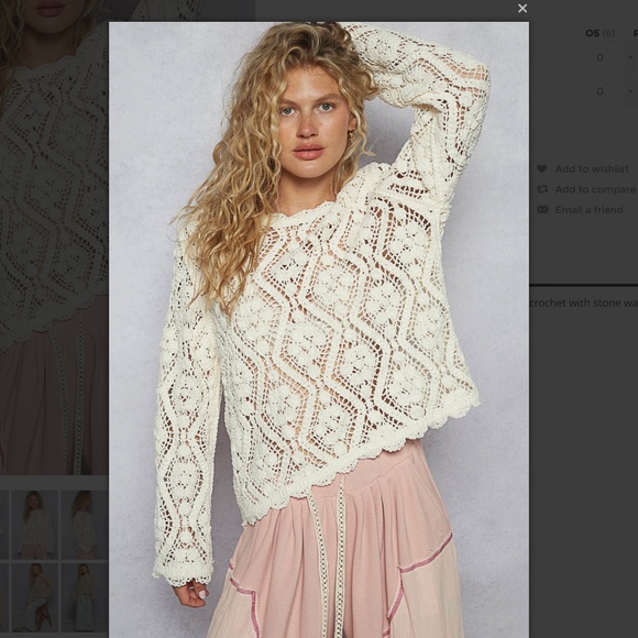 POL | Sweaters | Pol Oakland Pol Crochet Knit Sweater Lightweight One ...